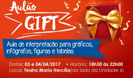 Participe do Aulão GIFT para alunos da Escola de Exatas