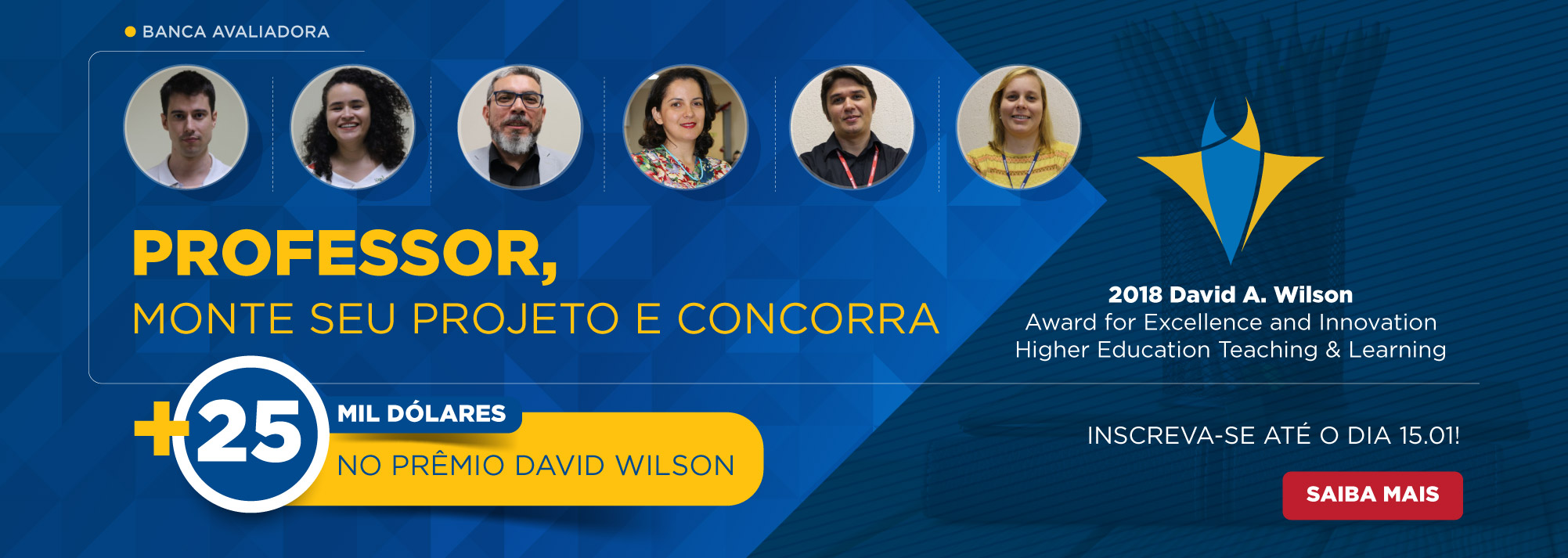 [Professor] Começaram as inscrições para o Prêmio David Wilson